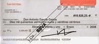 1º PQPI Oropesa: Cheques y Pagarés