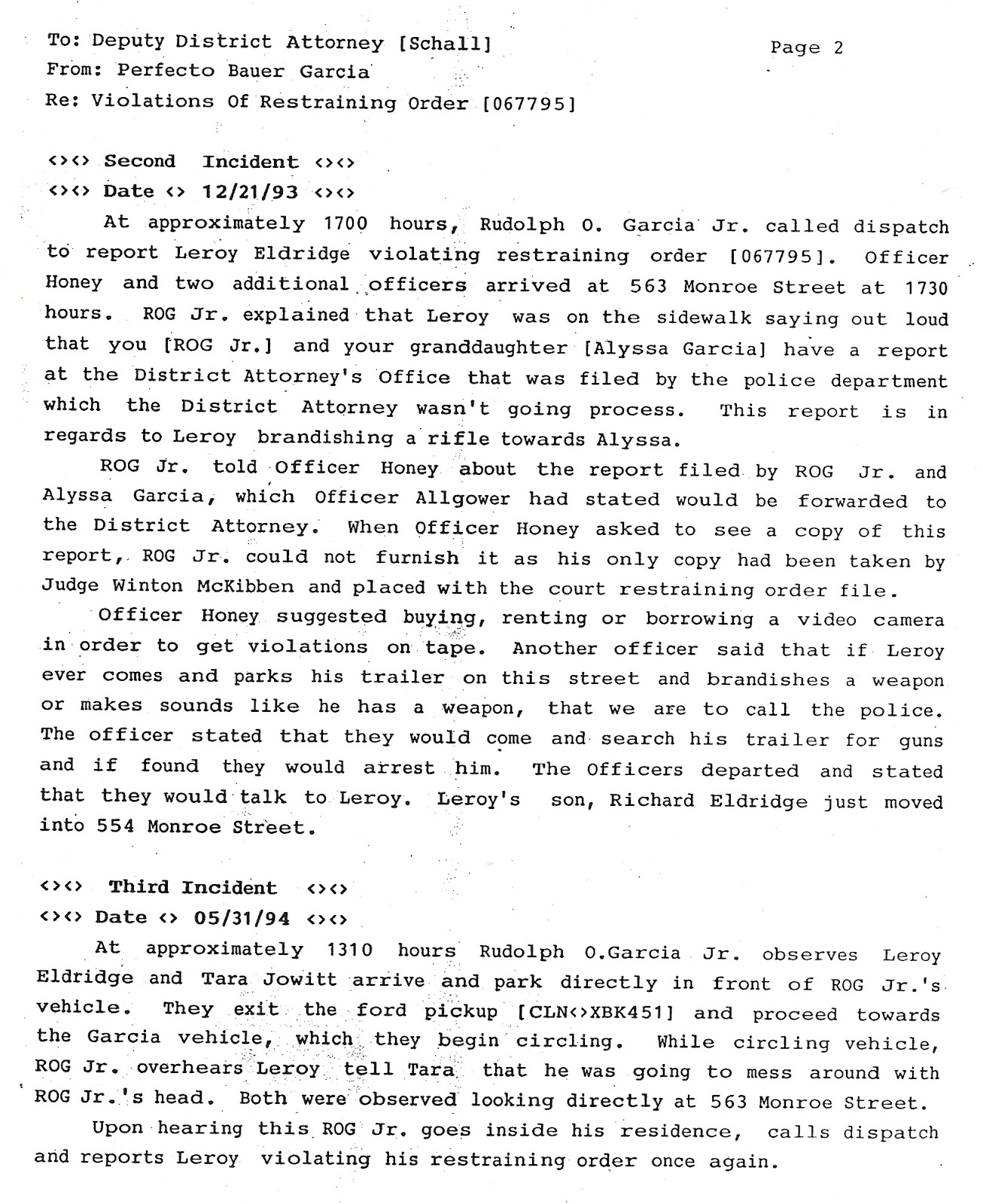 Letter To Consider Reinvestigation Of A False Police Report, Newsy ...