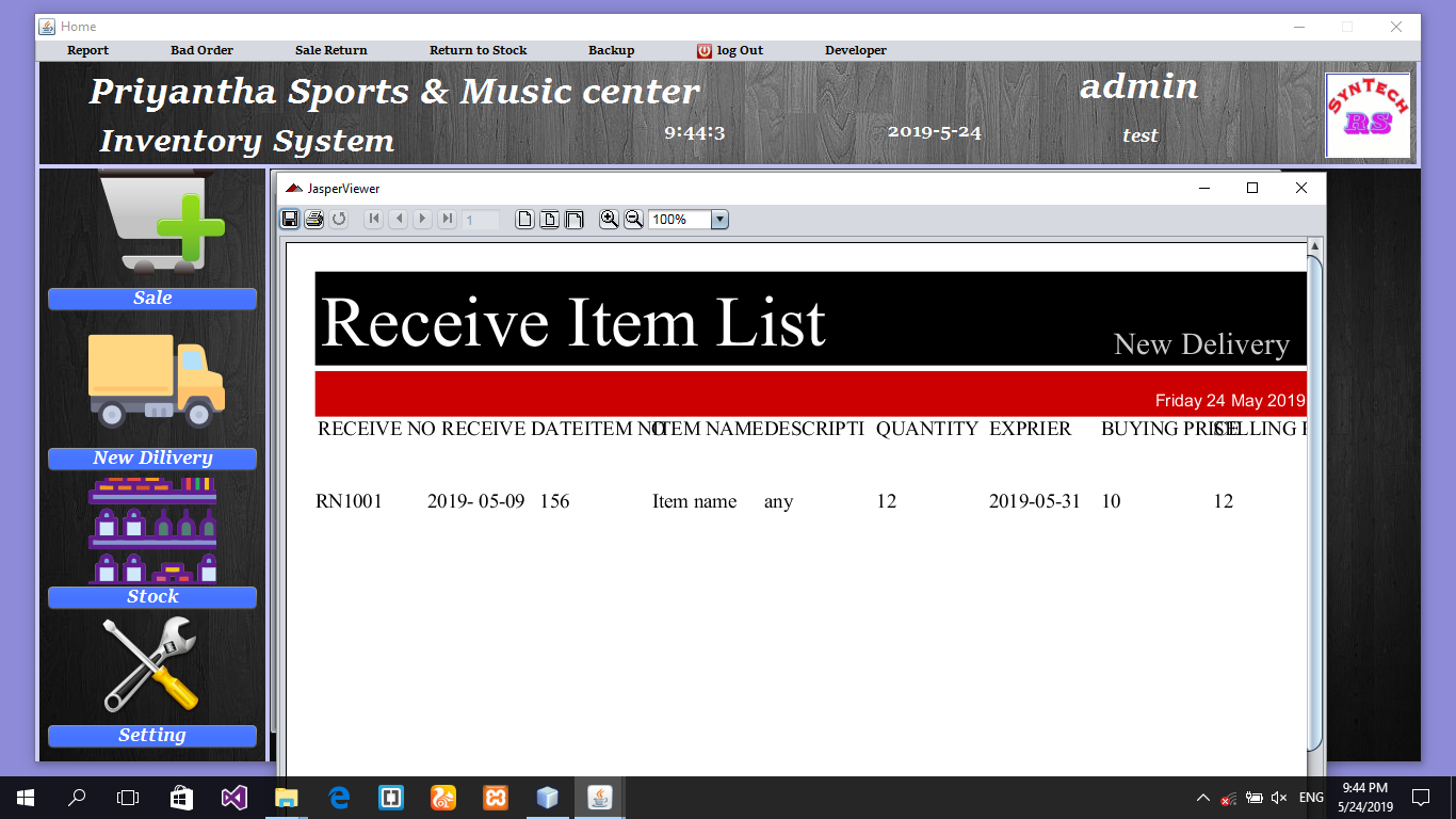 Stock management system project in java using netbeans - jesisrael