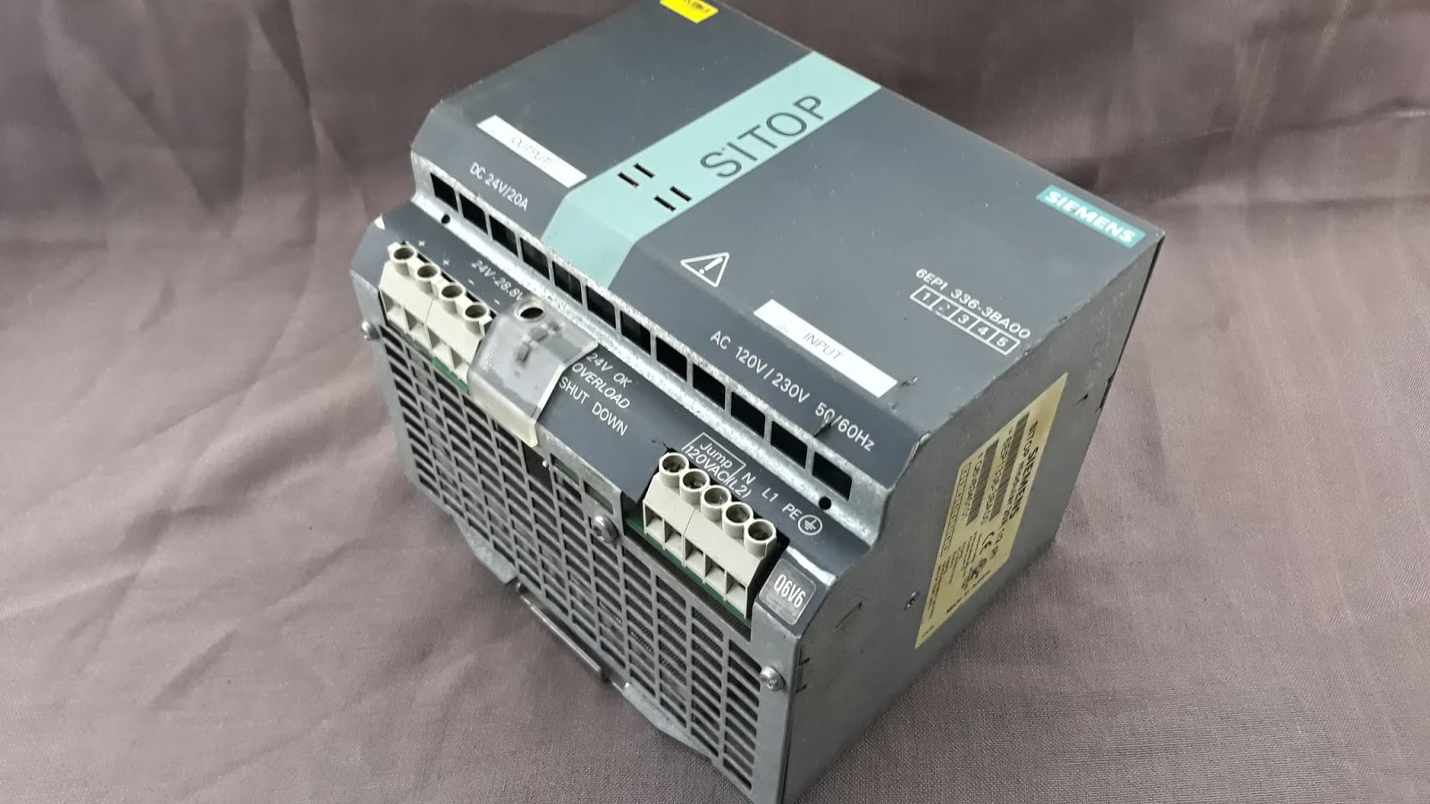 SIEMENS SITOP MODULAR 20A 1/2 PH 6EP1 336-3BA00 POWER SUPPLY 24 VDC