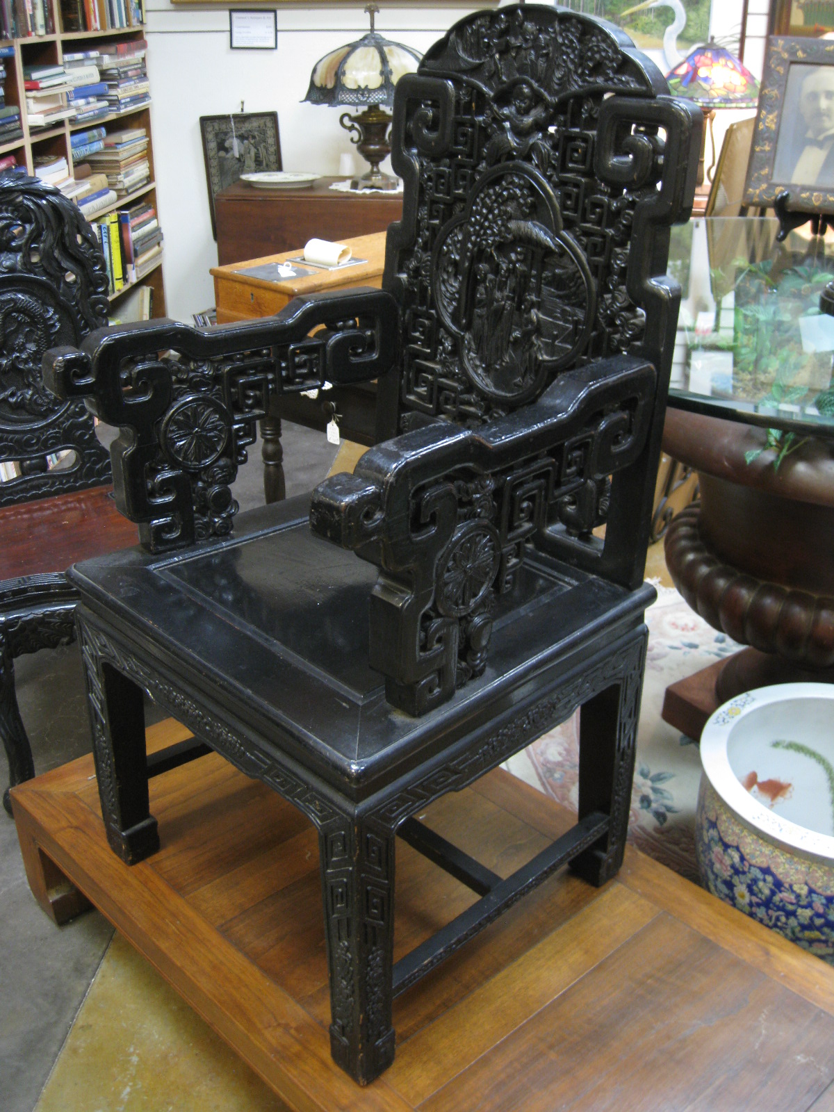Antiques, Art, and Collectibles: Asian antique, Antique Chinese arm chair