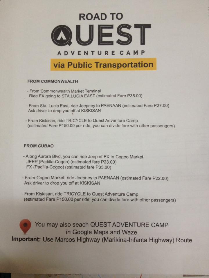 The Road Guide to Quest Adventure Camp