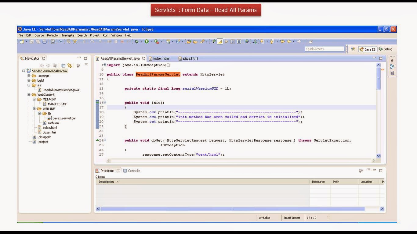JAVA EE: Servlets : ReadAllParameters
