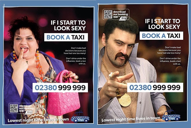 "if I start to look sexy, book a taxi" taxi company posts sexist advert