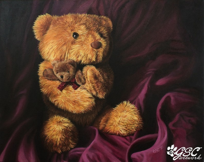 GSC Artwork Blog: Teddy bear painting finished