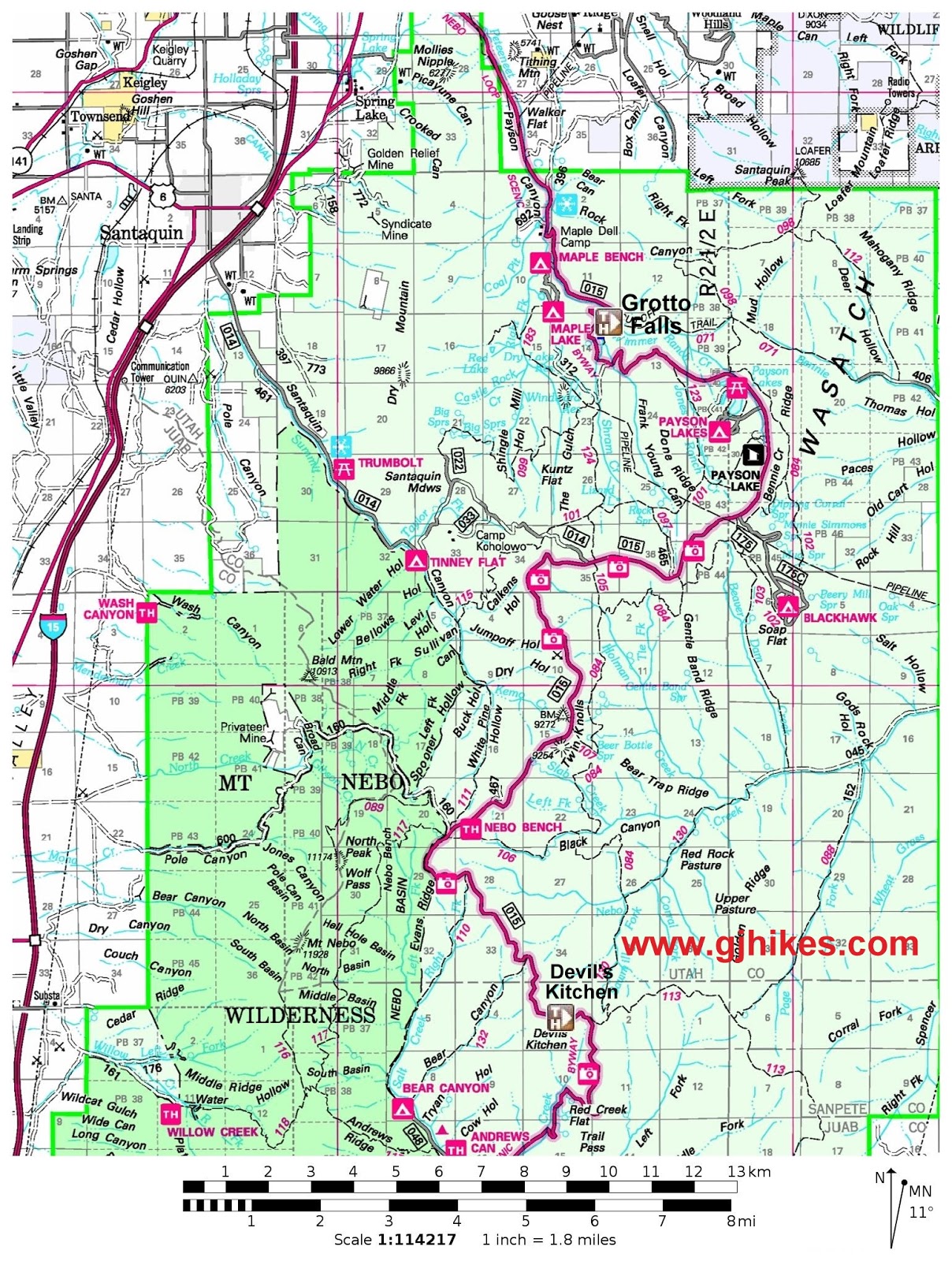 gjhikes.com: Grotto Falls