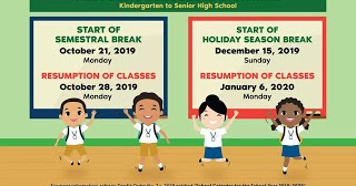 Official Announcement: Semestral break and Christmas break schedules ...
