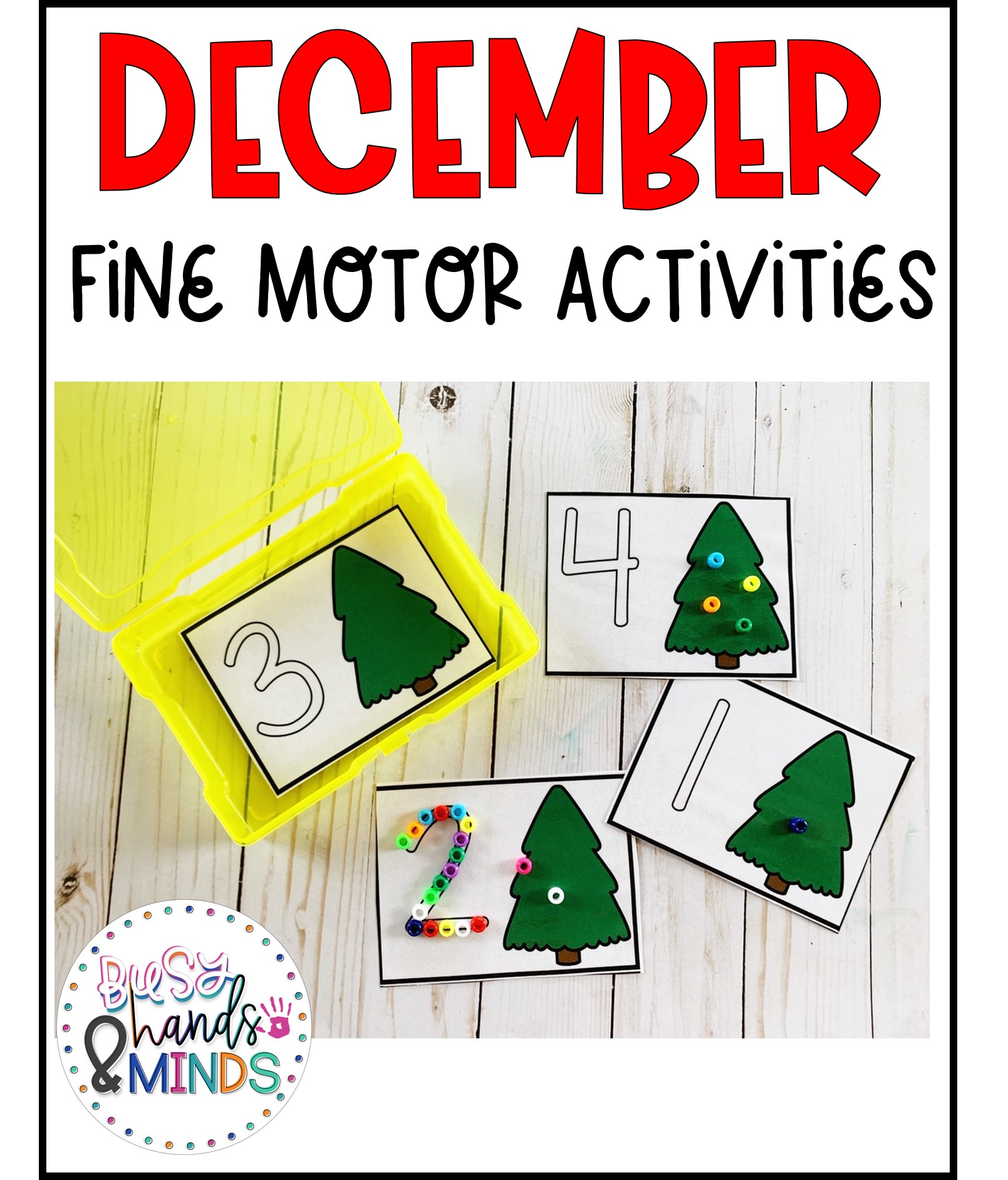 December (Christmas) Fine Motor Task Boxes for Preschool | Busy Hands ...