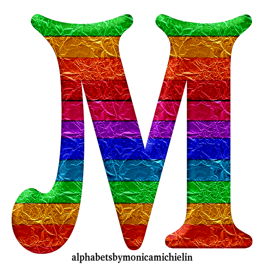 The Letter M In Rainbow
