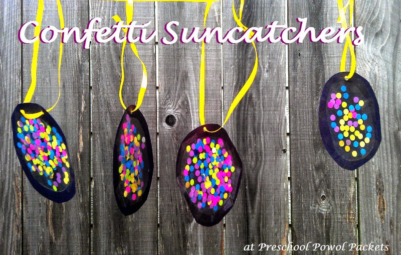 Spring Preschool Craft: Confetti Suncatchers | Preschool Powol Packets