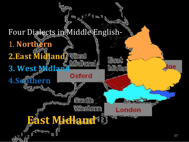 English Literature : Middle English Period (Four major dialects ...