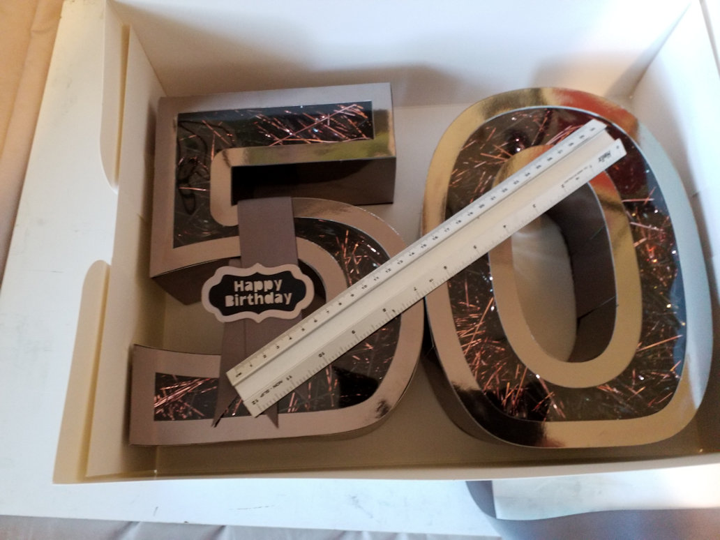 3D+ 50th birthday card part 1