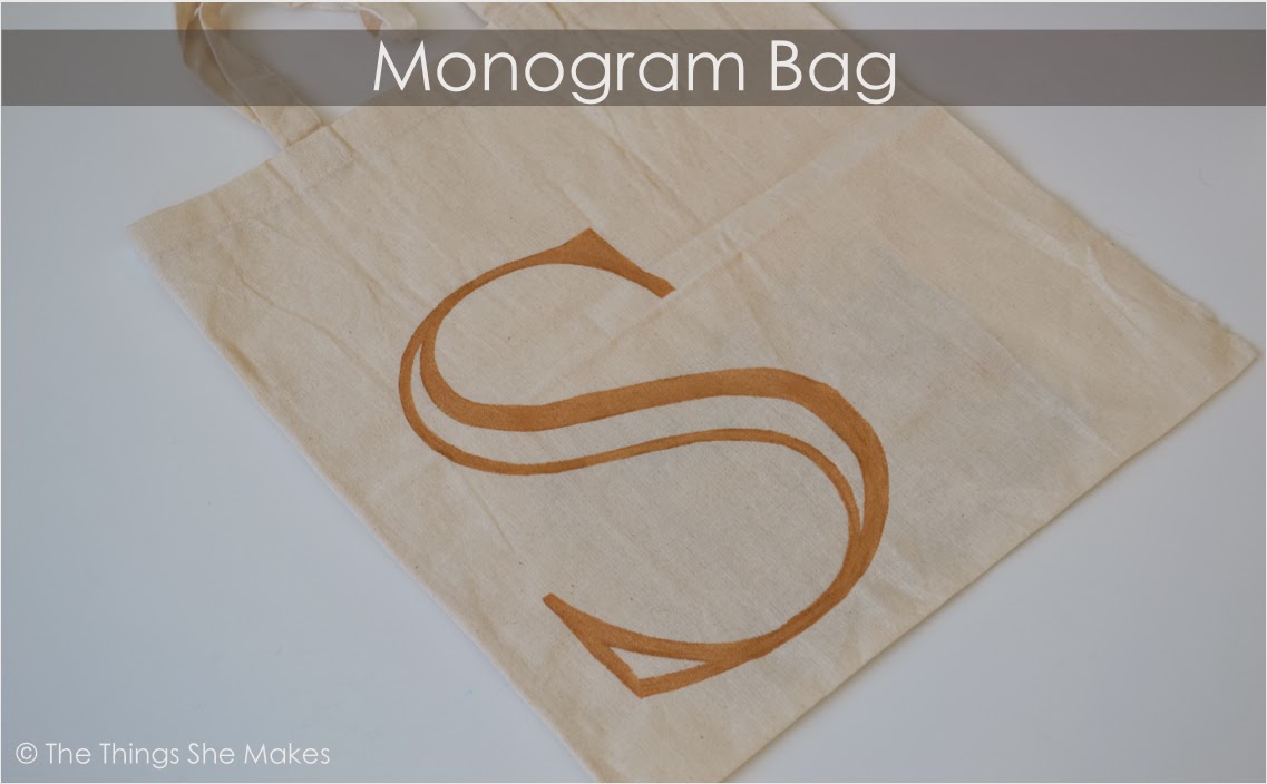 How to Make a Monogram Tote Bag | The Things She Makes