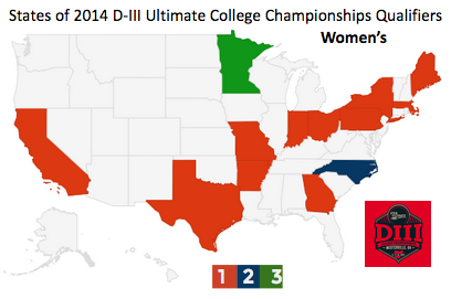 Sludge Output: Maps of Top D-III College Ultimate Teams