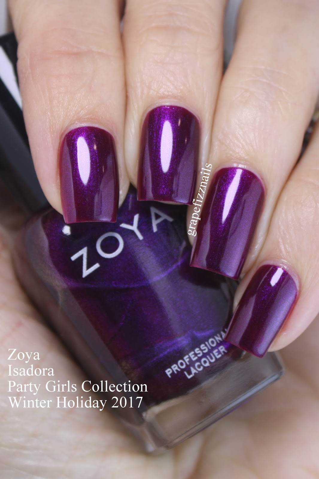 Grape Fizz Nails: Zoya Party Girls Collection Winter Holiday 2017
