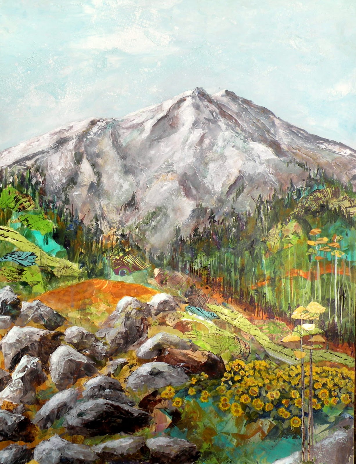 ART FOR LIFE: "COLORADO" ORIGINAL MIXED MEDIA PAINTING OF SCENES IN ...