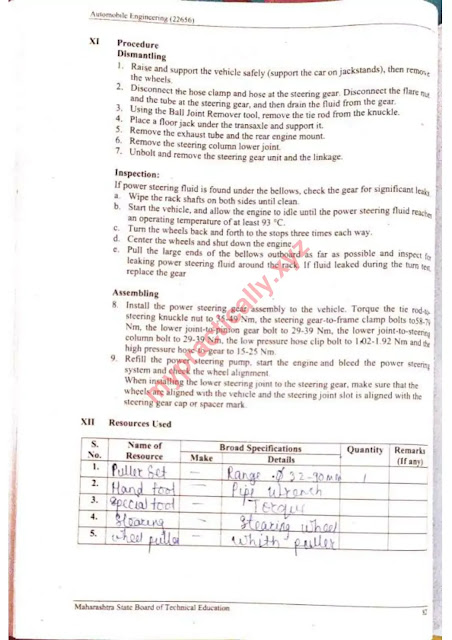 22656 Automobile Engineering Solved Lab Manual Answers | Msbte Lab ...