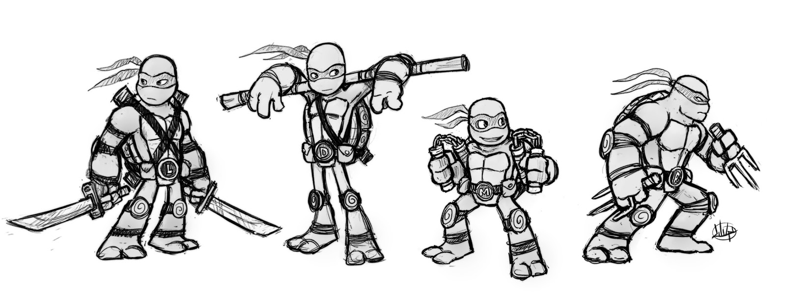 The art of Luigi Lucarelli: Ninja Turtles sketch