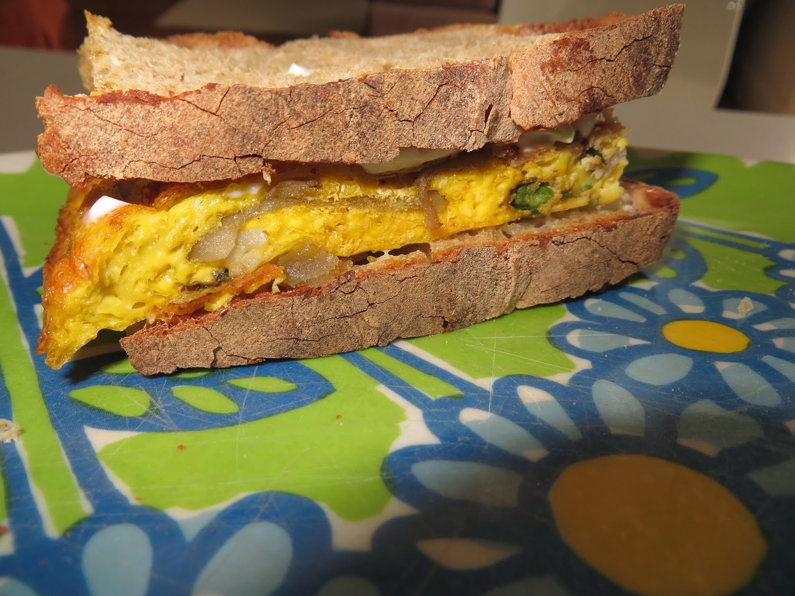 Leftover Frittata - make a sandwich! - market recipes