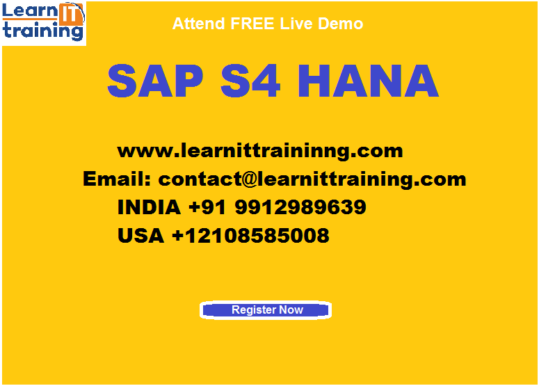 Sap S4 Hana Online Training: SAP S4 HANA Certification Training ...