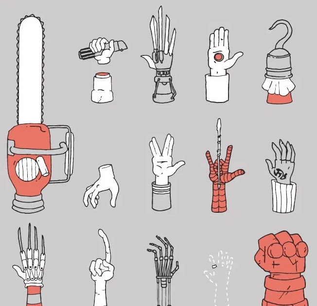 Iconic movie hands illustration | Graphic Design Blog