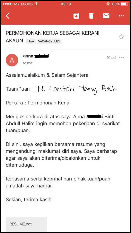 Korang Yang Nak Cari Kerja, Perlu Elakkan Mengirim Email Begini ...