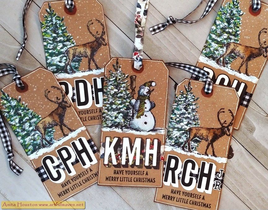 The Artful Maven: Double Stamped, Painted, and Personalized Christmas ...