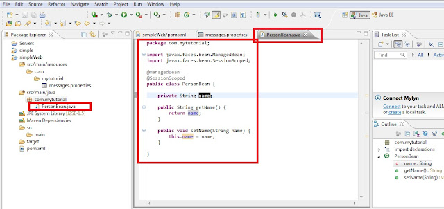 Java Success Blog Jsf Tutorial Using Jsf 20 Eclipse And Maven