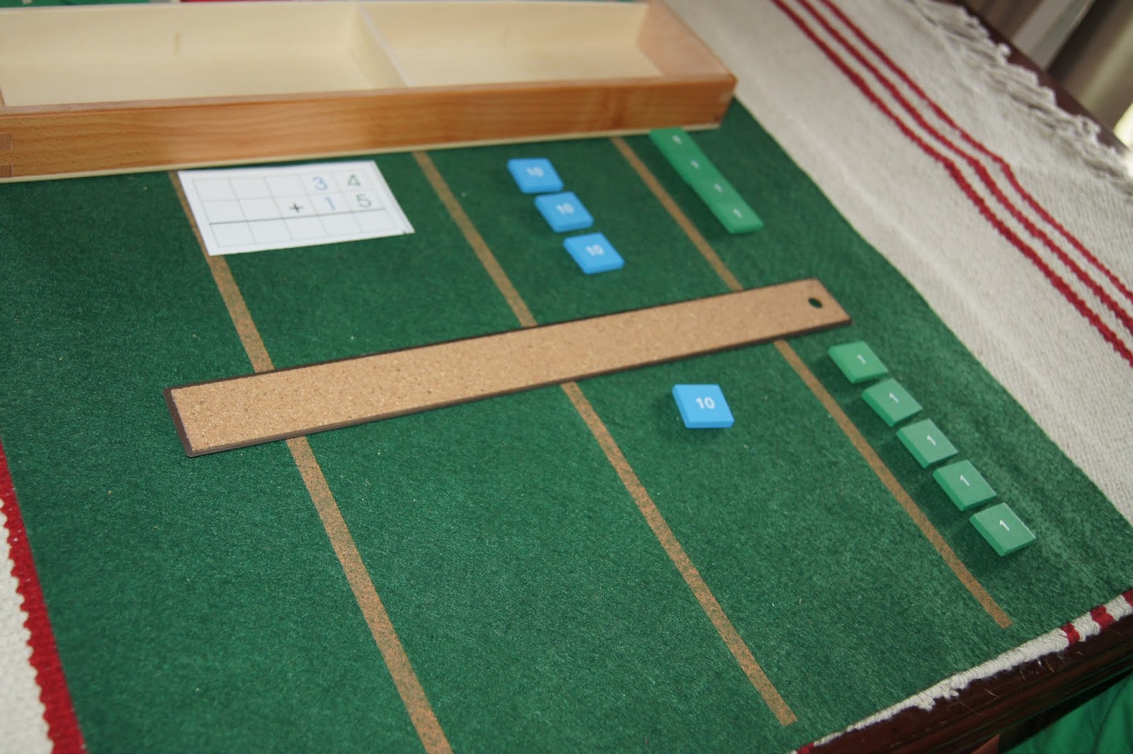 Montessori Stamp Game, Montessori Math At Home - "Making Montessori Ours"