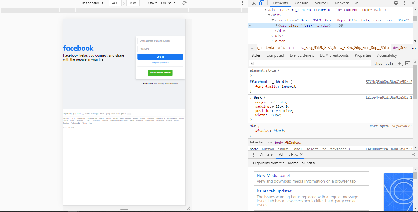How to use Facebook mobile site in PC