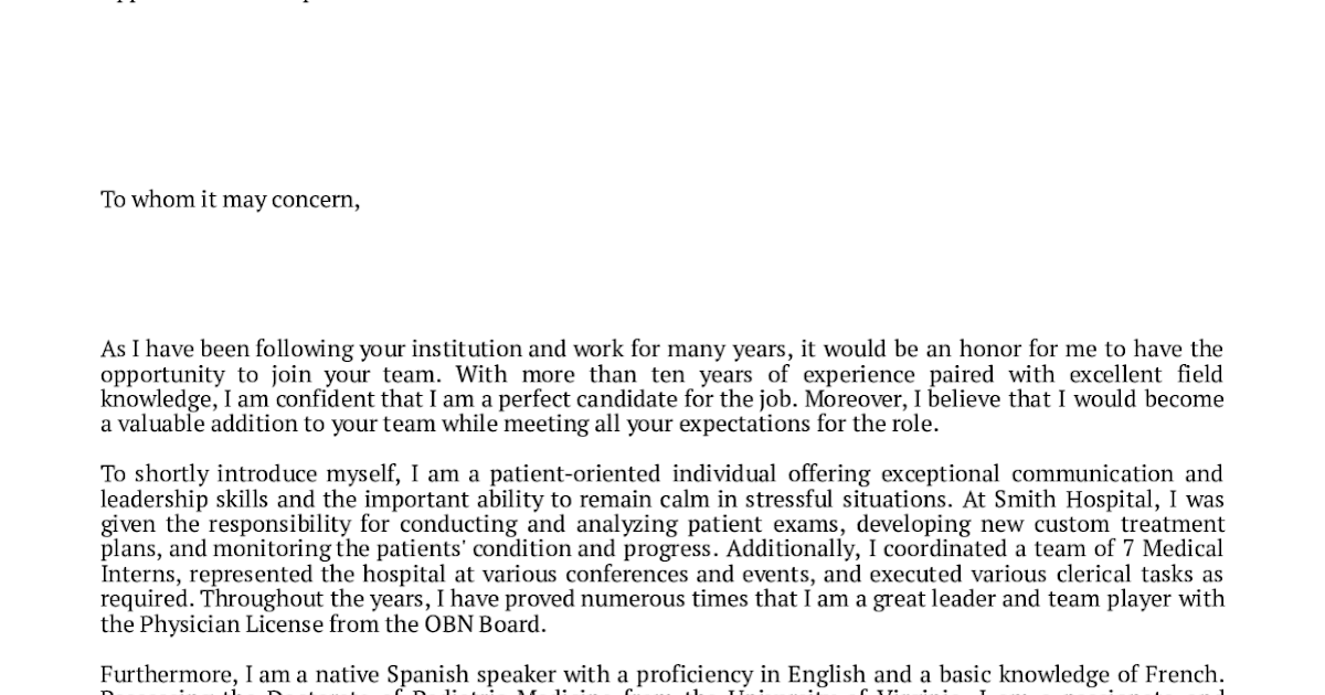 Podiatry Assistant Cover Letter ~ Resume Letter