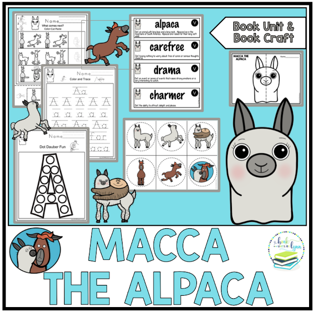 MACCA THE ALPACA BOOK UNIT AND CRAFT ~ Book Units by Lynn