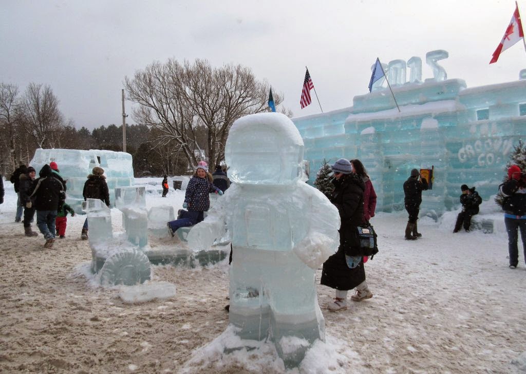 Windswept Adventure: Ice Castle At The Saranac Lake Winter Carnival