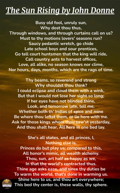 The Sun Rising by John Donne