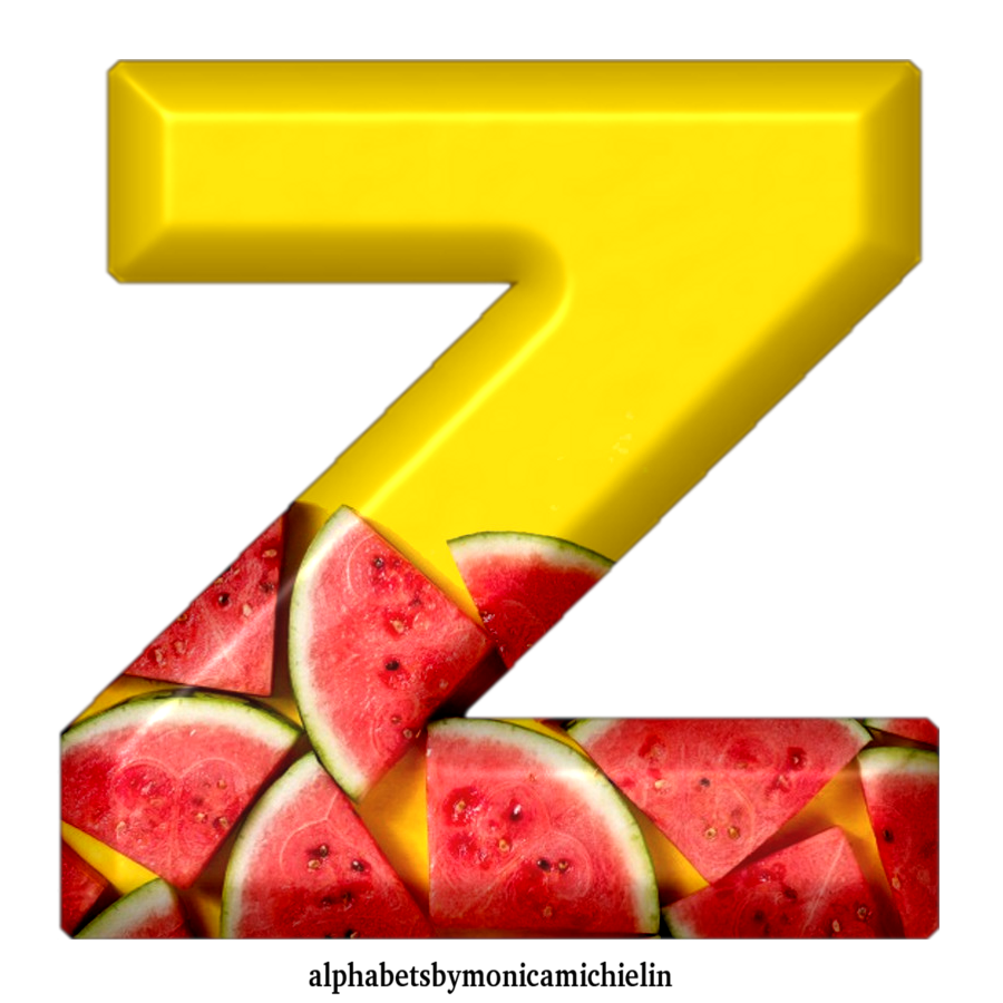 M. Michielin Alphabets: WATERMELON FRUIT YELLOW ALPHABET, ALFABETO ...