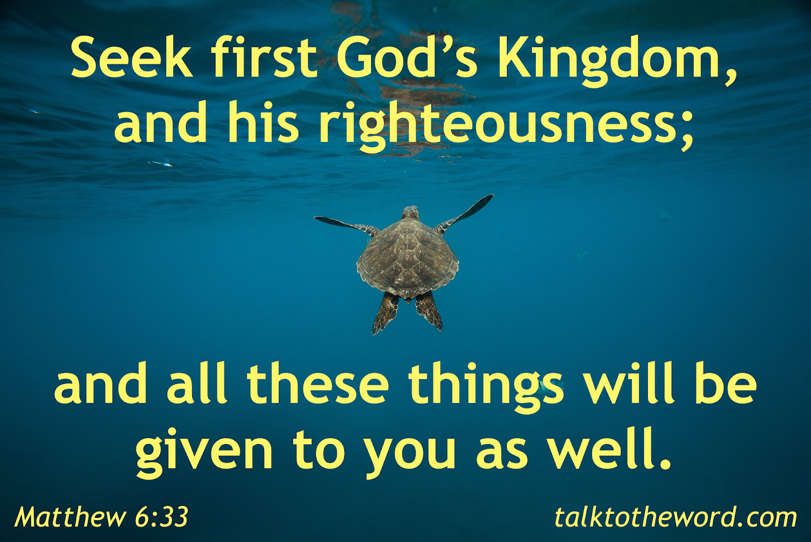 Matthew 6:31-34