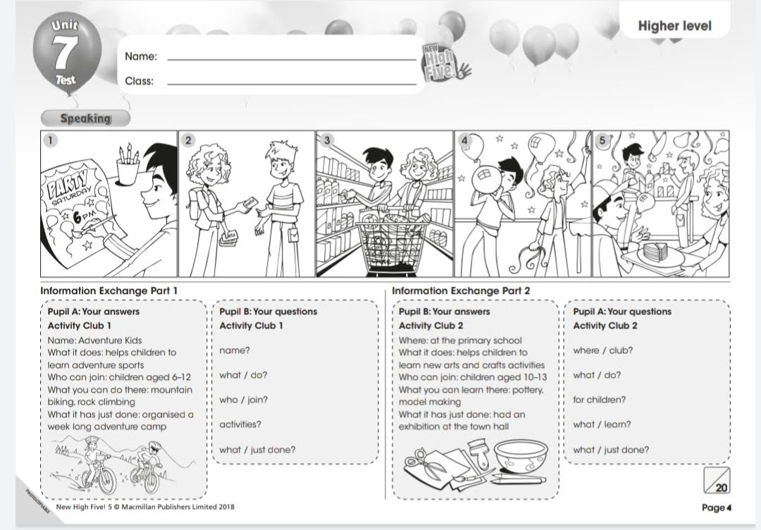 SPEAKING PRACTICE UNIT 7