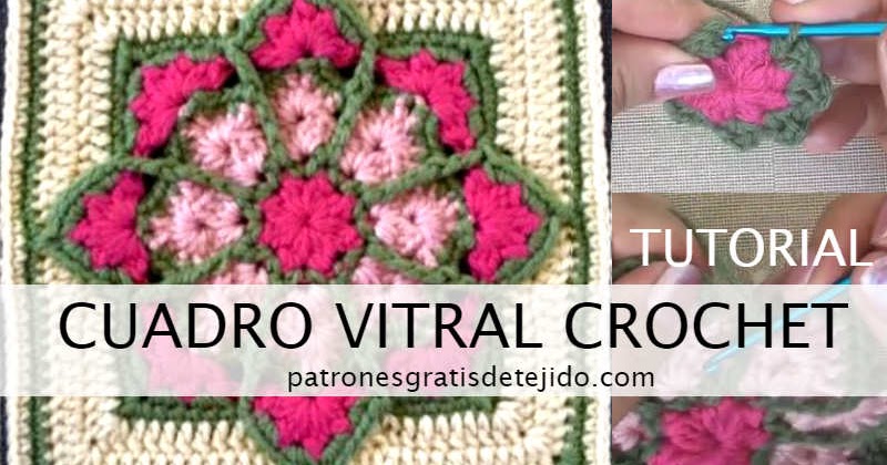 Cómo tejer un cuadro crochet con diseño floral paso a paso | Tutorial