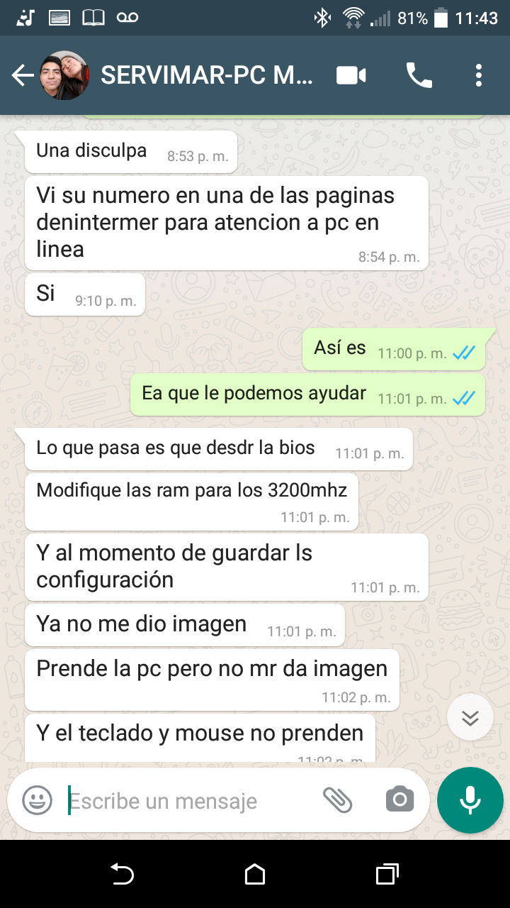 REALIZANDO SOPORTE TÉCNICO A CLIENTE DEL PAÍS DE MÉXICO EN UNA HORA