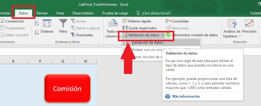 Validación de Datos