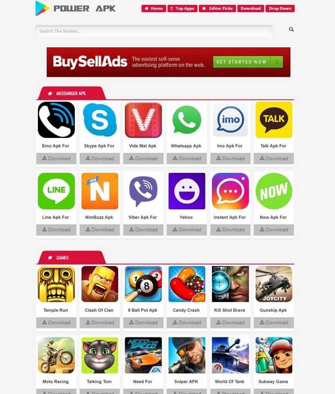 Power APK Blogger Template Responsive - Free