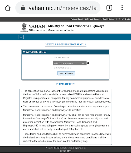 RC Status | vehicle owner details-vehicle registration certificate ...