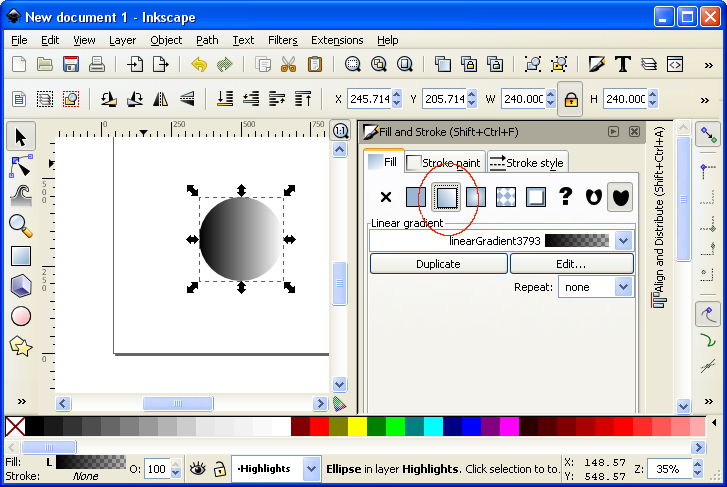 Making a Russian flag button using Inkscape