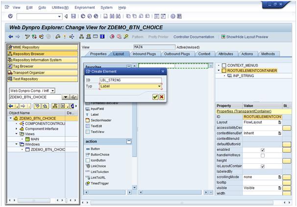 SAP: Using the Button Choice UI Element in Web Dynpro ABAP
