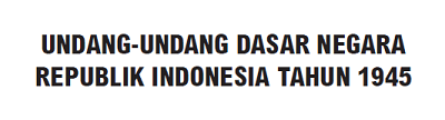 Undang-undang Dasar Negara Republik Indonesia Tahun 1945: NOMOR 7 TAHUN ...