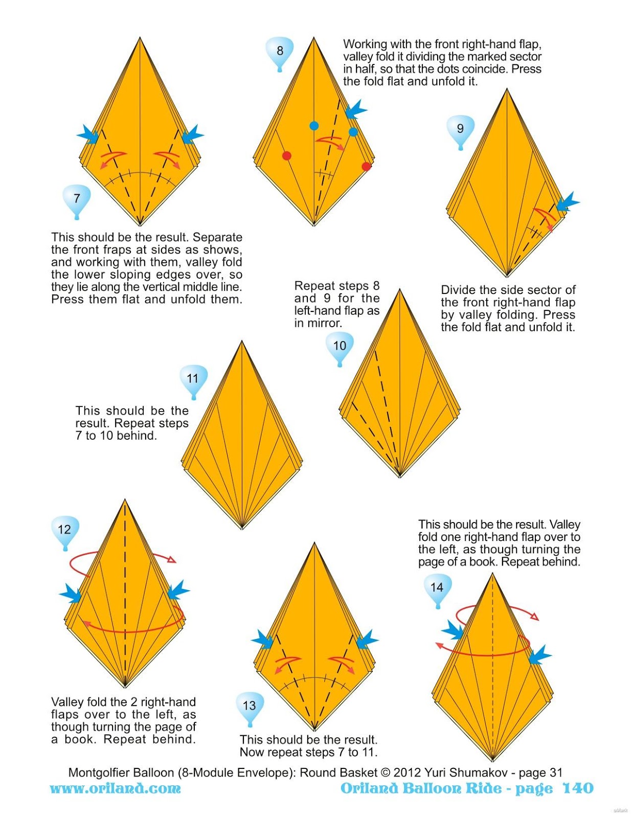 Oriland Balloon Ride - Ruby Book Origami