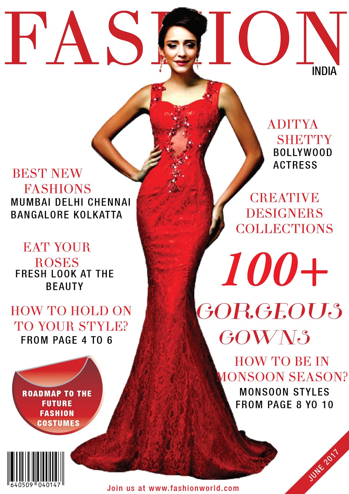 Harikrishnan: Magazine front designed in the Indesign software