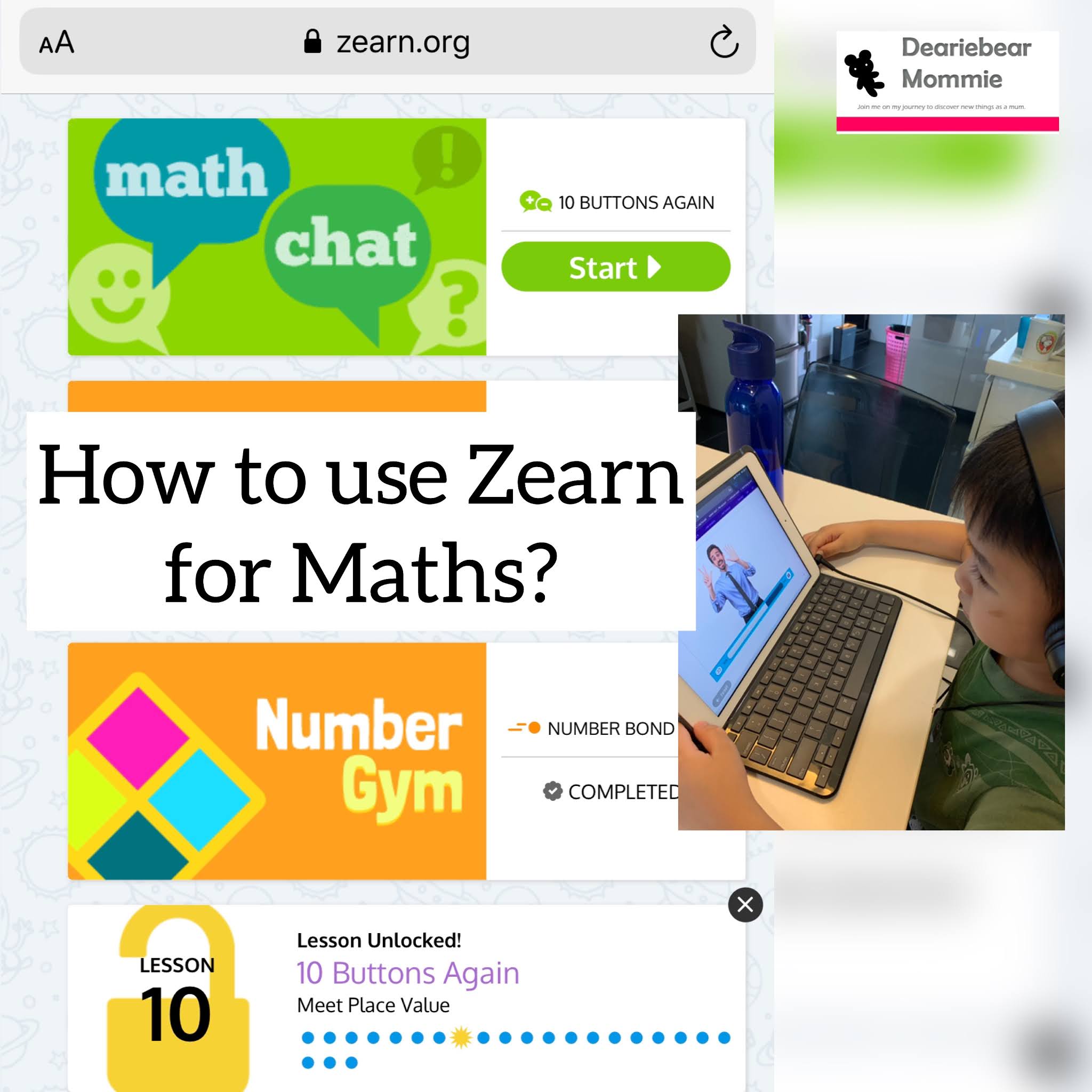 Deariebear Mommie: How to use Zearn to learn maths?