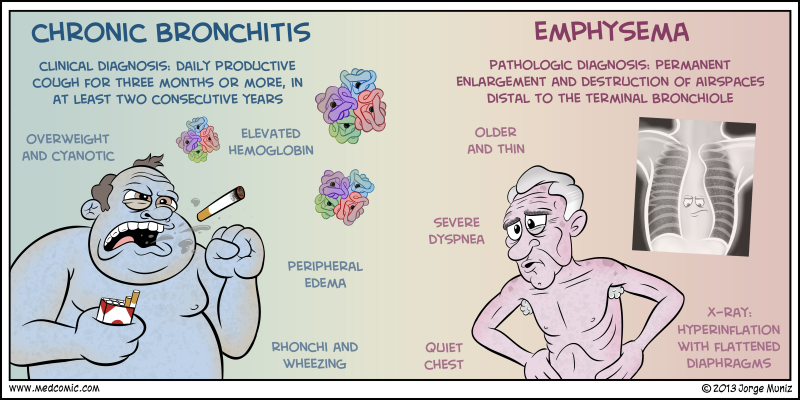 NREMT-B: Chronic Bronchitis vs Emphysema