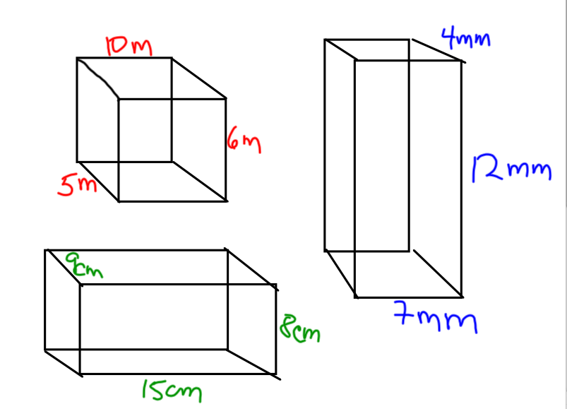 Sargent Park Math Zone: Here are today's rectangular prisms